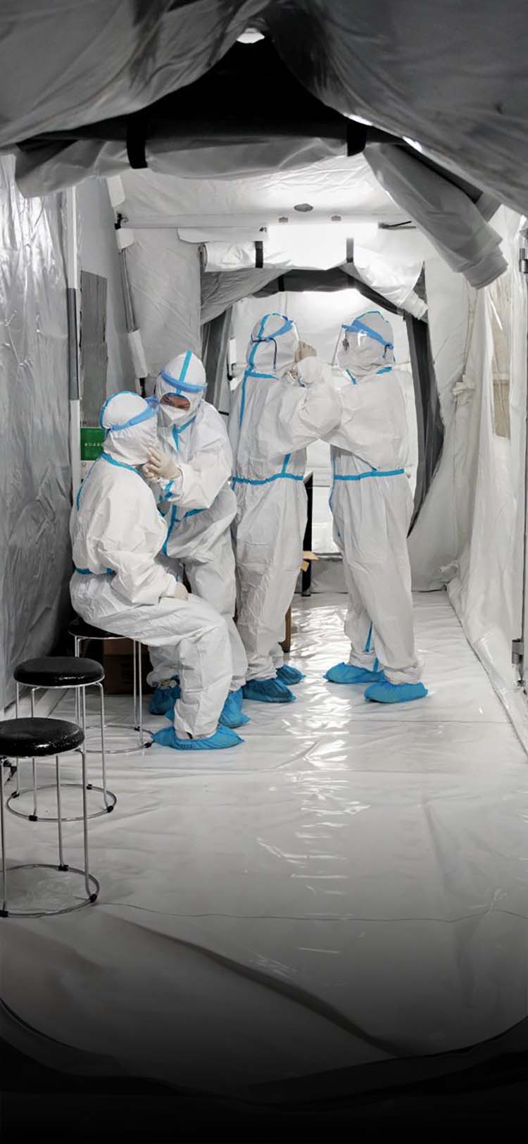 Makeshift Medical Lab in Guangzhou